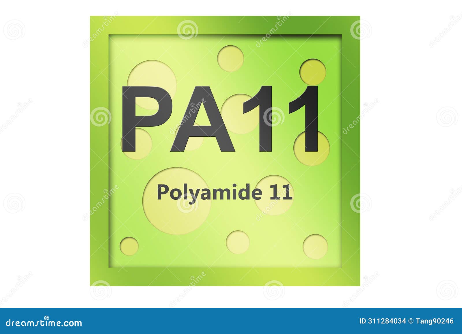 Polyamide 11 (PA11) Polymer Symbol Isolated Stock Illustration ...