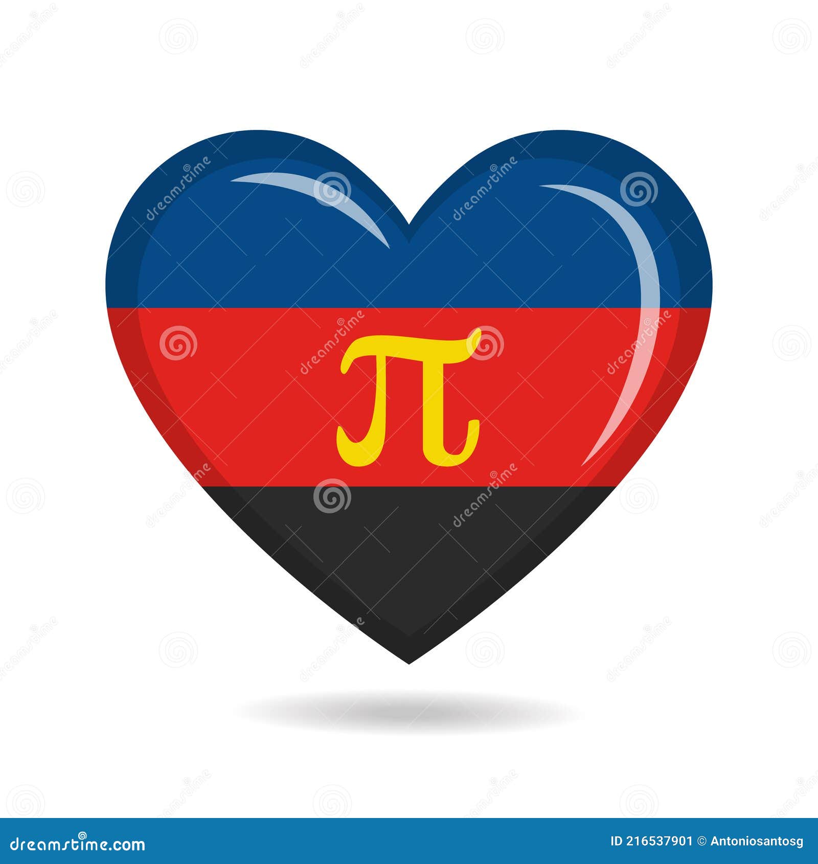 Polyamorous Sign, Polyamorous Pride Flag Vector Illustration ...