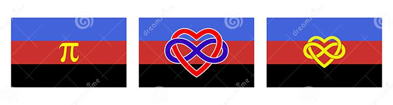Polyamory Movement Symbol Flat Icon. Flag of Love Polyamorous Stock ...