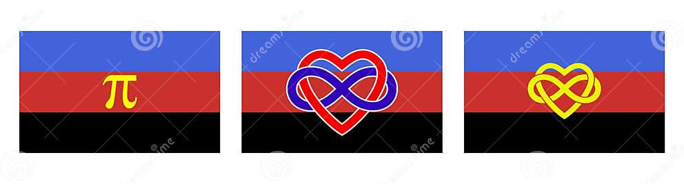Polyamory Movement Symbol Flat Icon. Flag of Love Polyamorous Stock ...