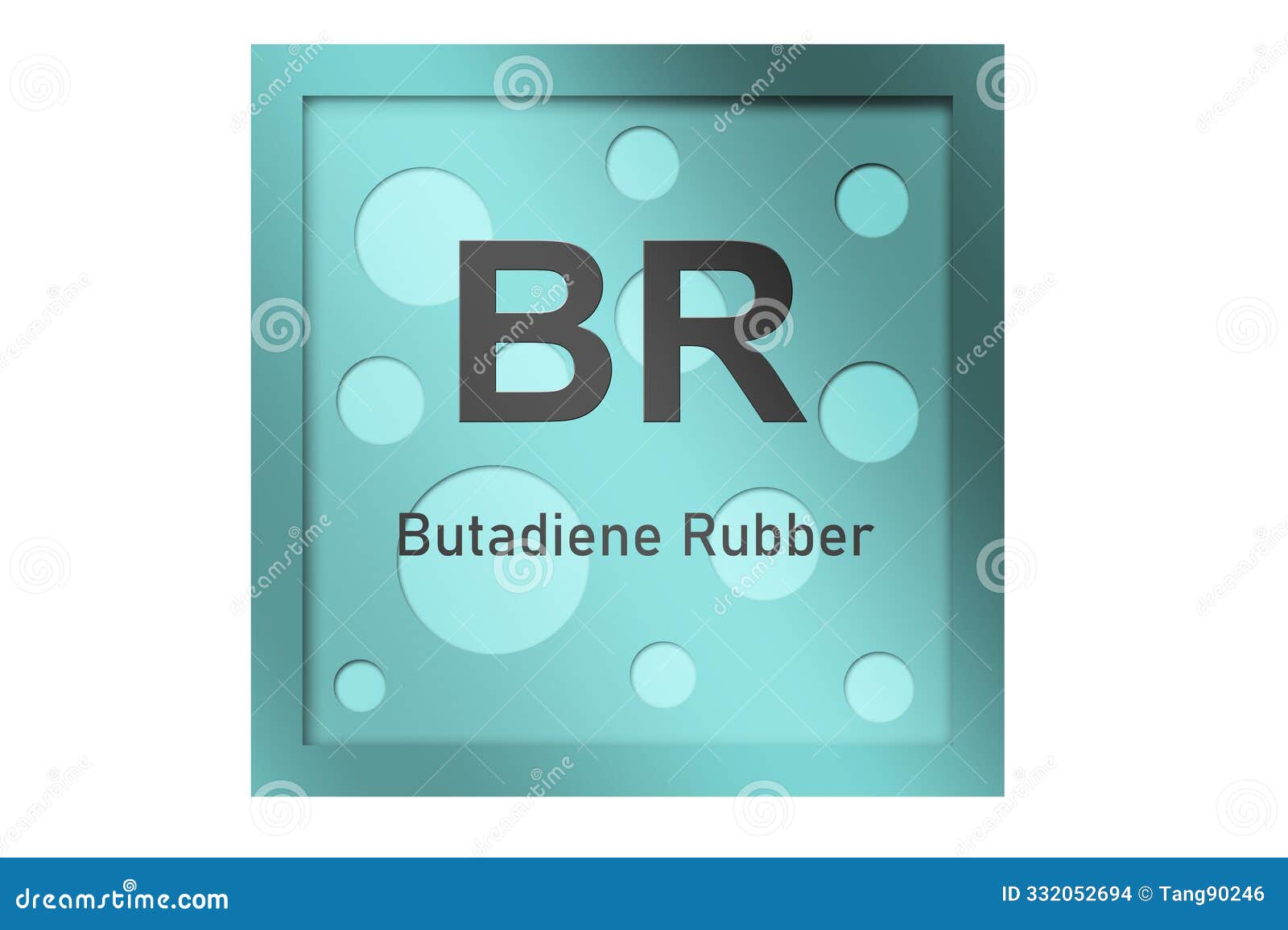 Polybutadiene (BR) Polymer Symbol Isolated Stock Illustration ...
