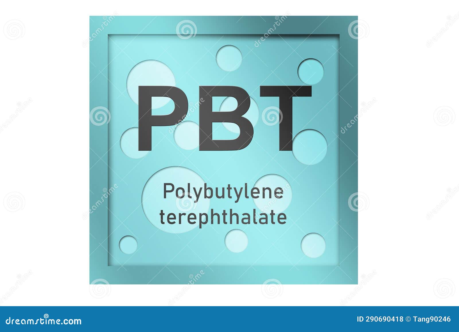 Polybutylene Terephthalate (PBT) Polymer on Blue Background Stock ...