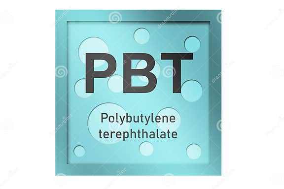 Polybutylene Terephthalate (PBT) Polymer on Blue Background Stock ...