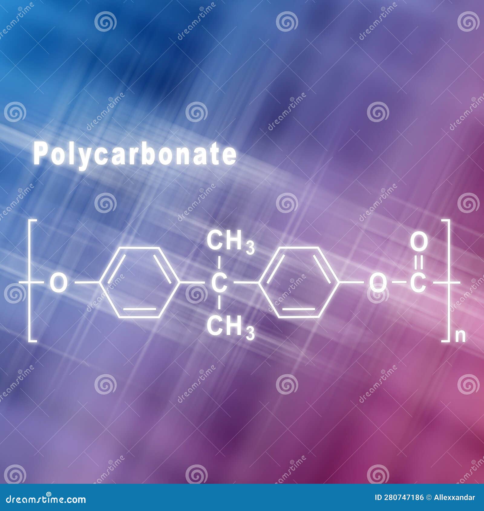 Polycarbonate PC, Structural Chemical Formula Stock Photography ...