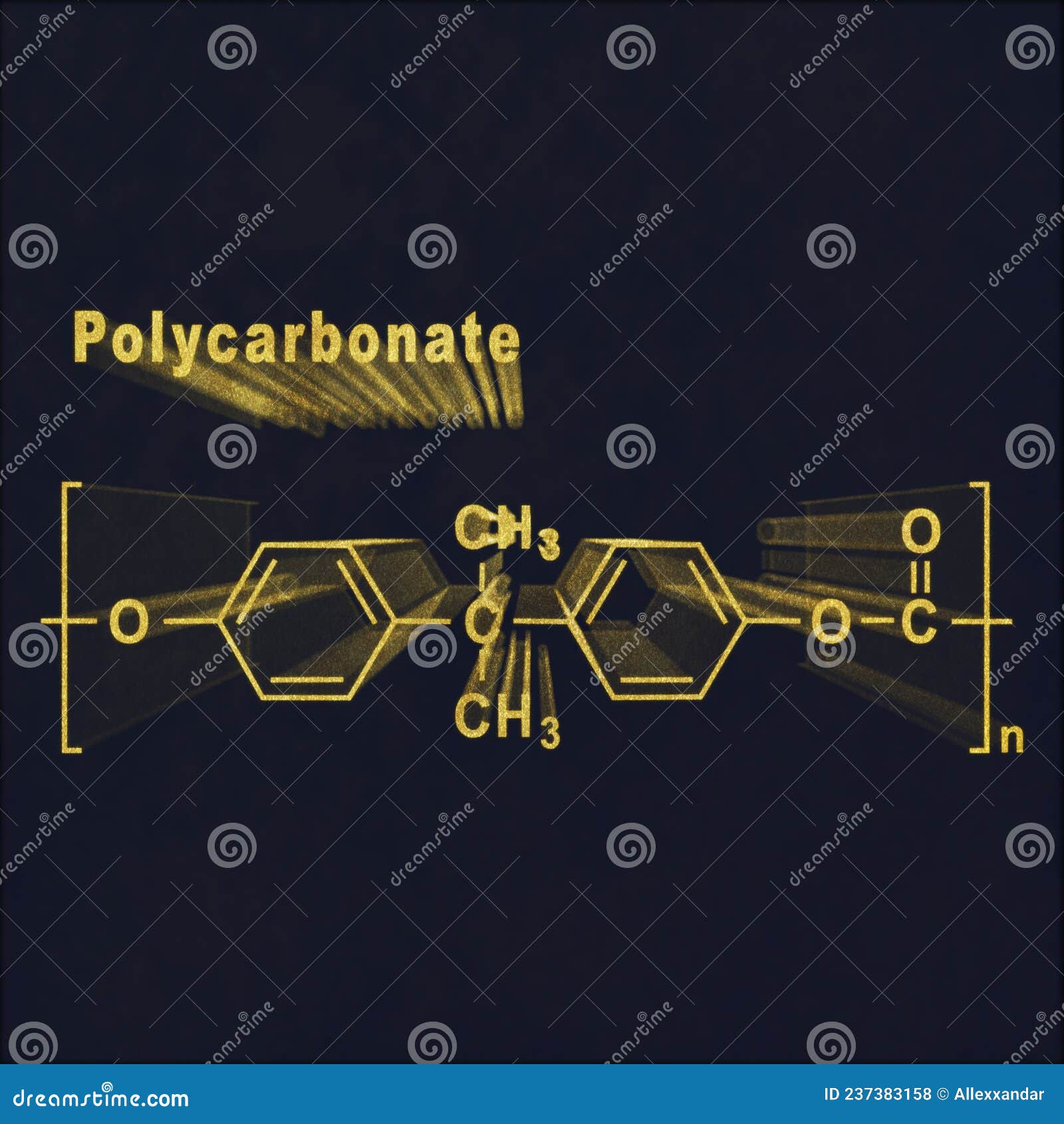 Polycarbonate PC, Structural Chemical Formula Stock Photography ...