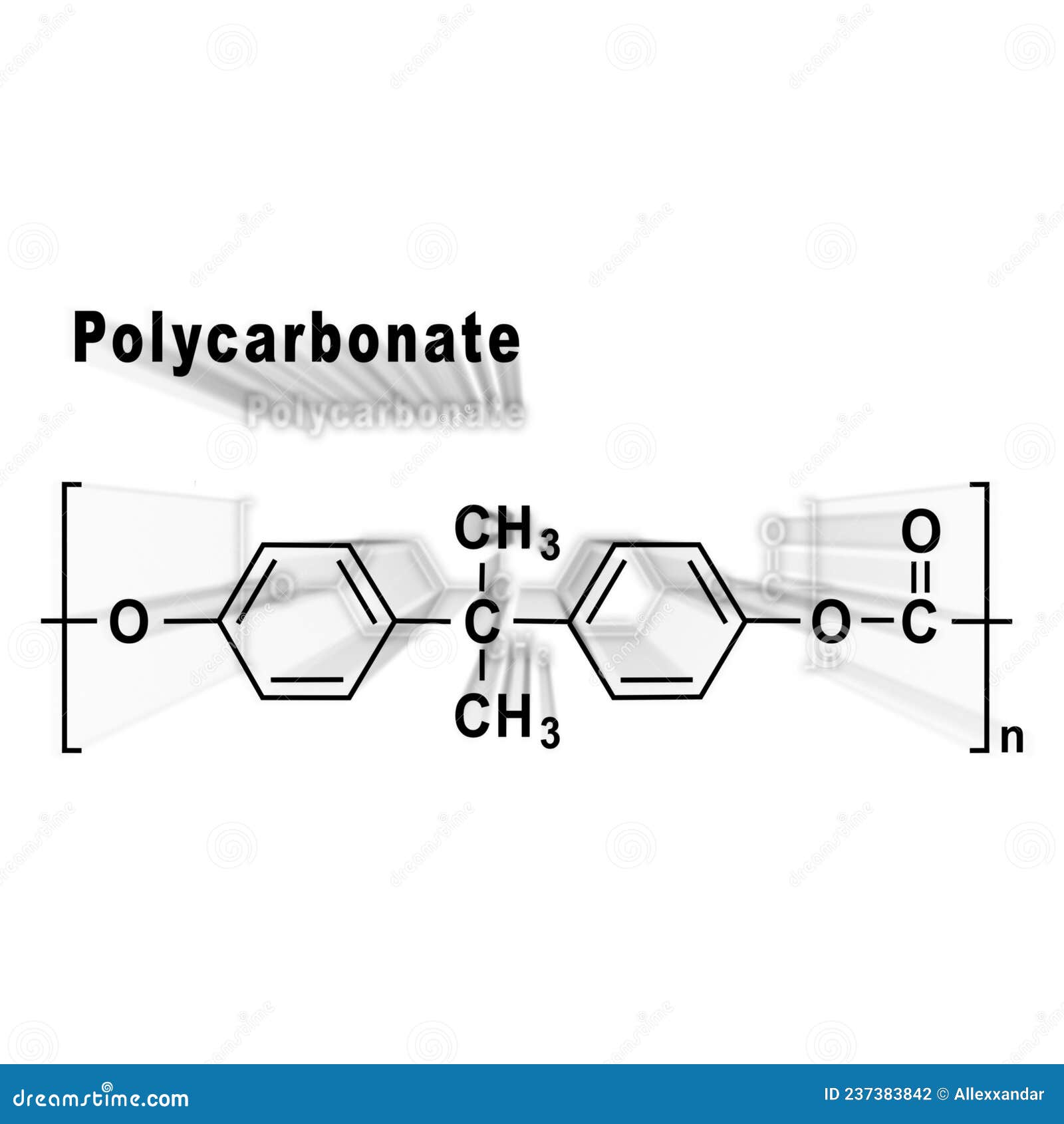 Polycarbonate PC Lexan, Structural Chemical Formula Stock Illustration ...