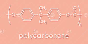 Polycarbonate PC Plastic, Chemical Structure. Made from Phosgene and ...