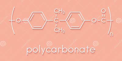 Polycarbonate PC Plastic, Chemical Structure. Made from Phosgene and ...