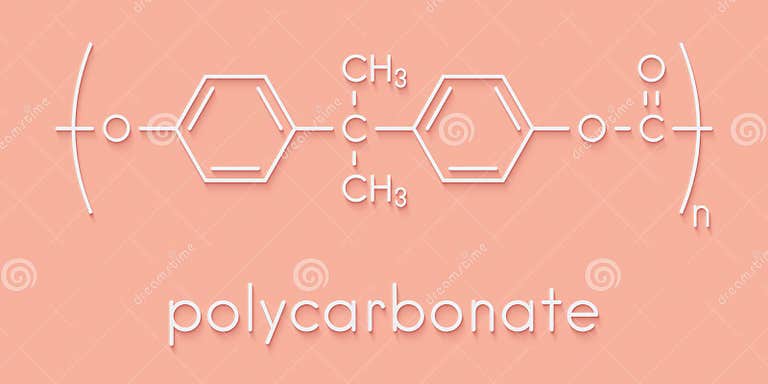 Polycarbonate PC Plastic, Chemical Structure. Made from Phosgene and ...