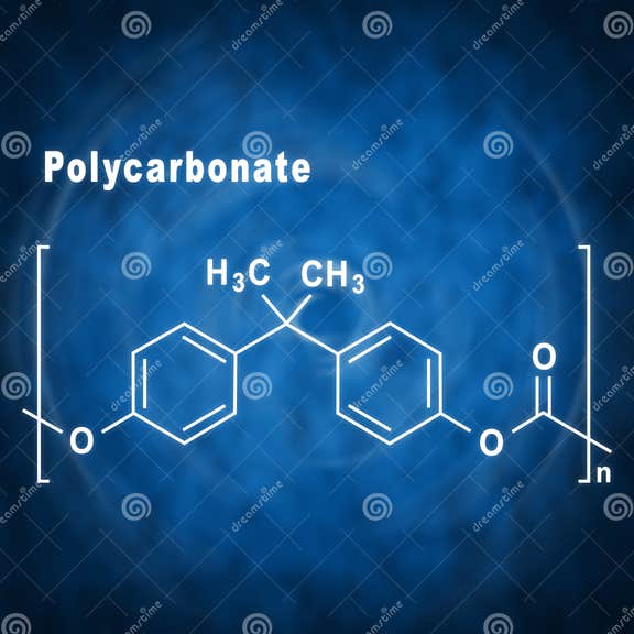 Polycarbonate PC, Structural Chemical Formula Stock Illustration ...