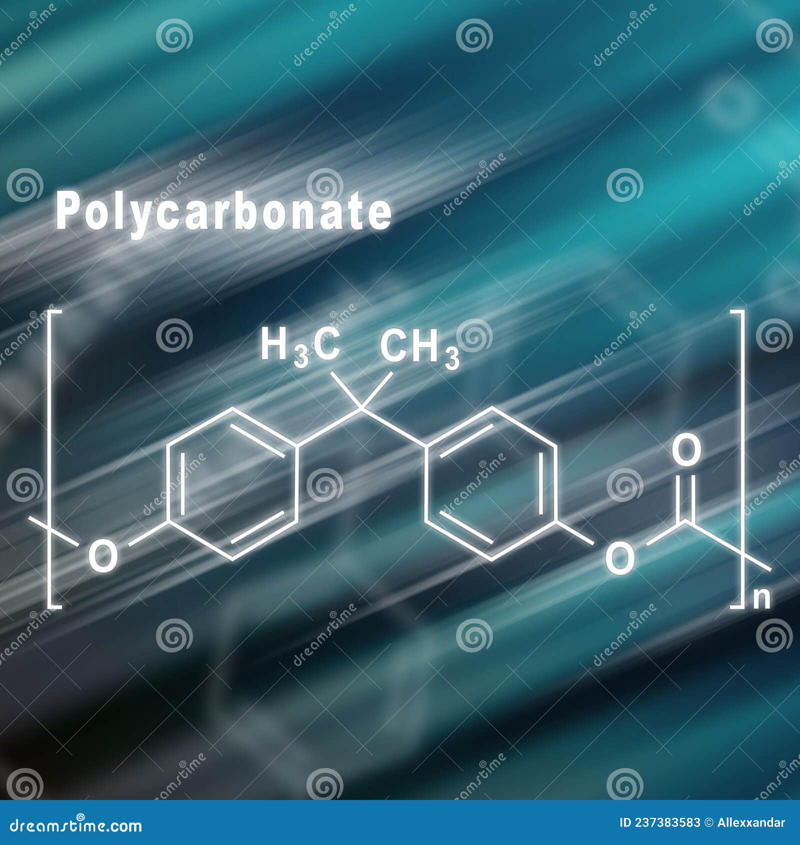 Polycarbonate PC, Structural Chemical Formula Stock Illustration ...