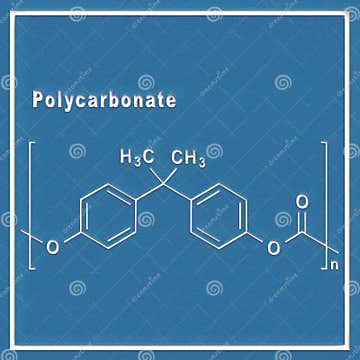 Polycarbonate PC, Structural Chemical Formula Stock Image - Image of ...
