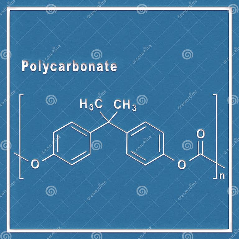 Polycarbonate PC, Structural Chemical Formula Stock Image - Image of ...