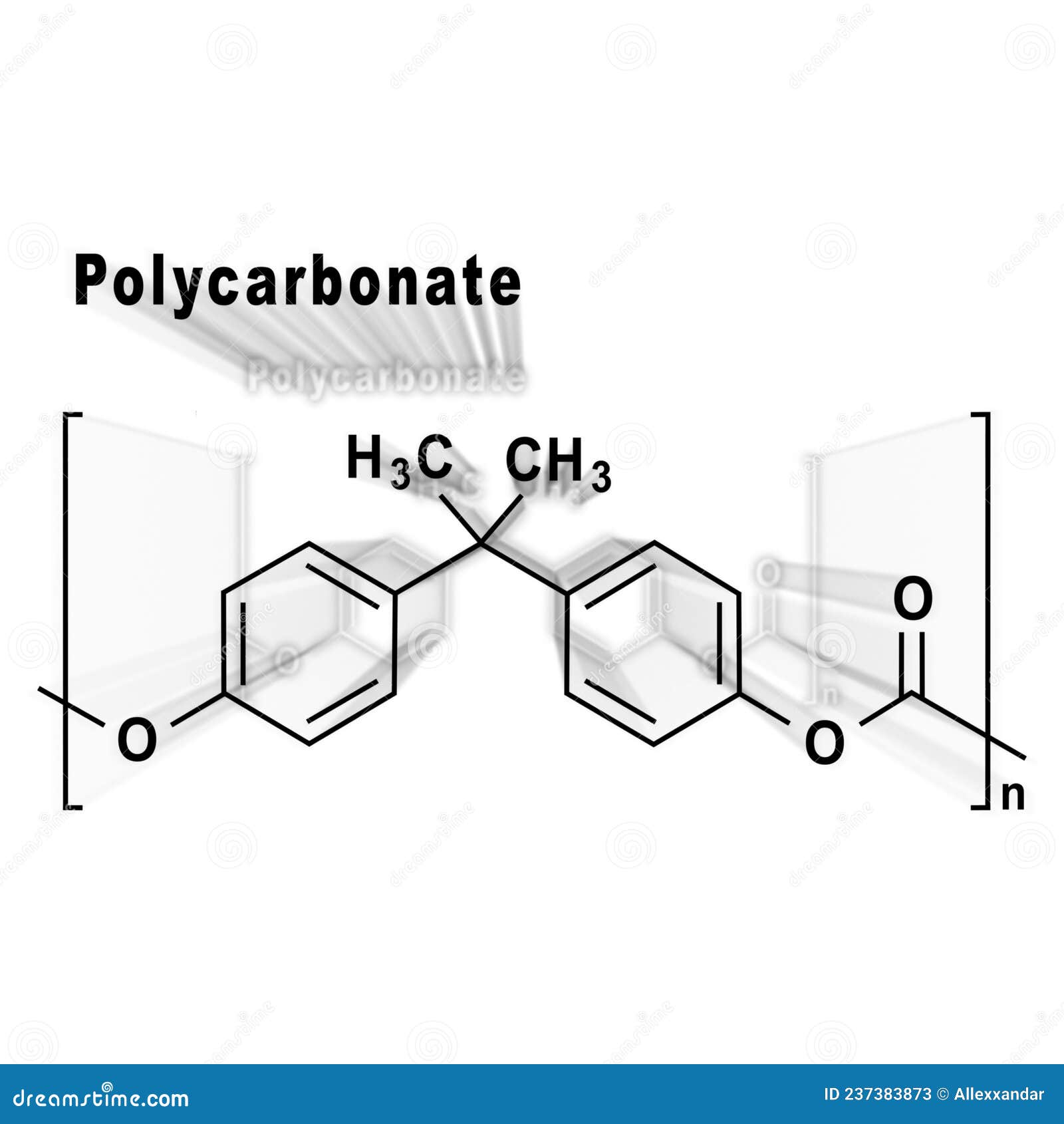 Polycarbonate PC, Structural Chemical Formula Stock Illustration ...