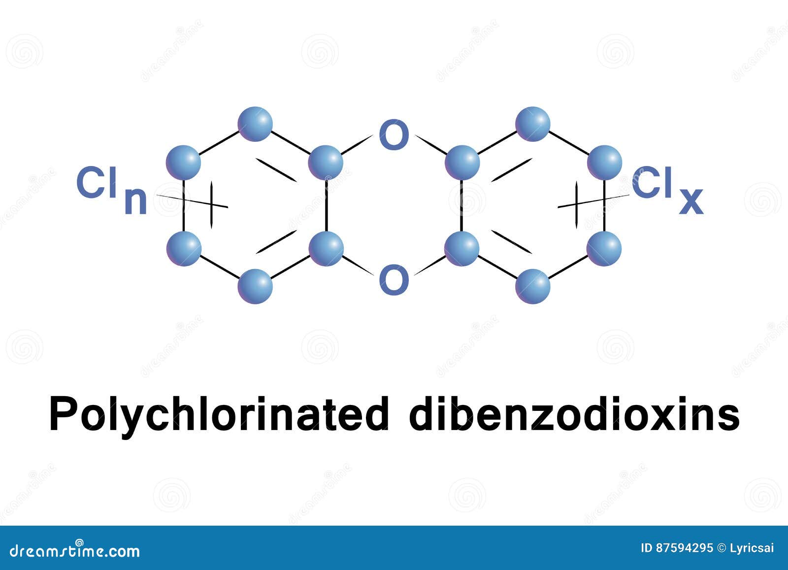 Polychlorinated Dibenzodioxins Compounds Stock Vector - Illustration of ...