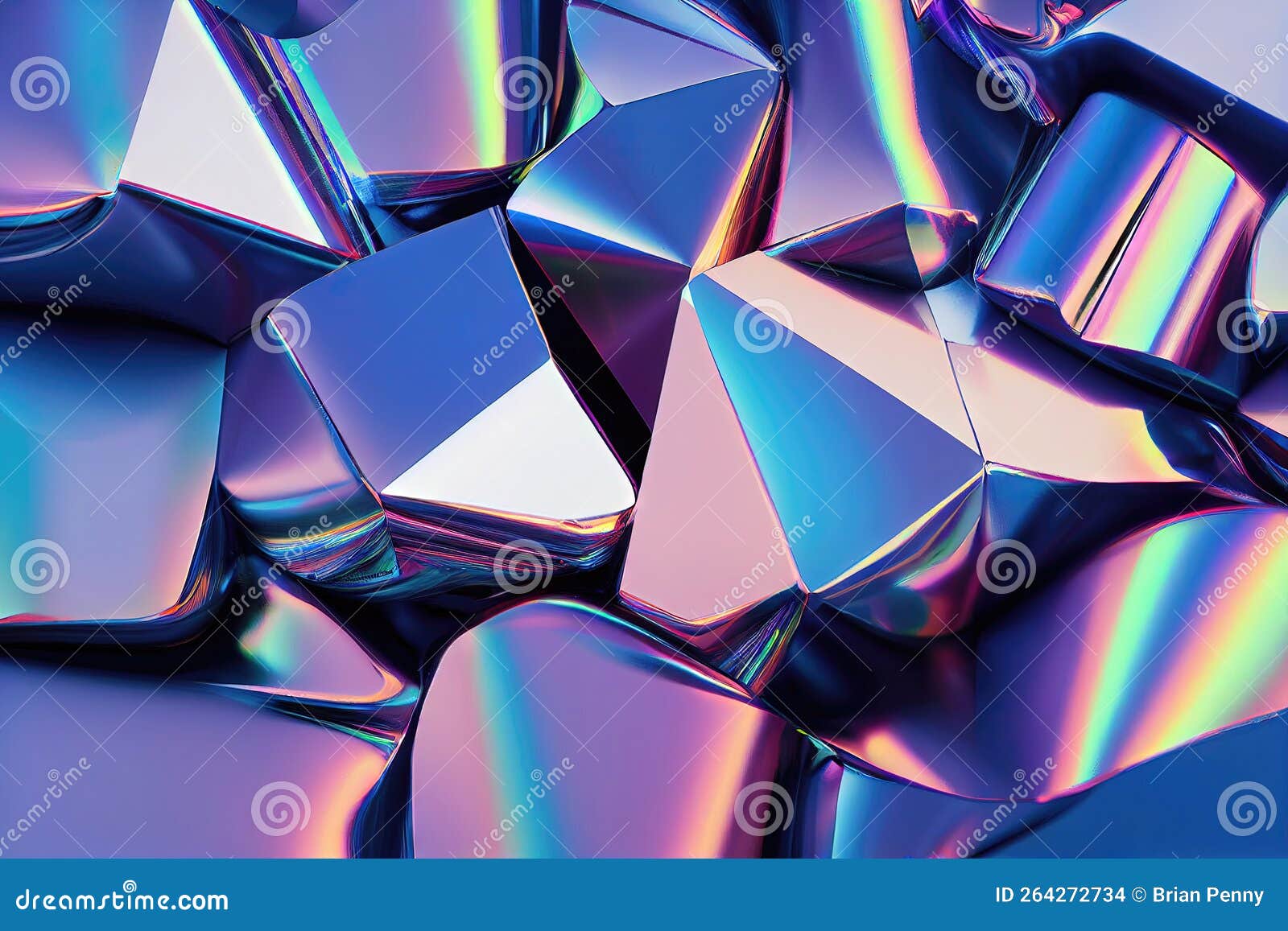 Polychromatic Jagged Anodized Titanium Stock Photo - Image of shatters ...