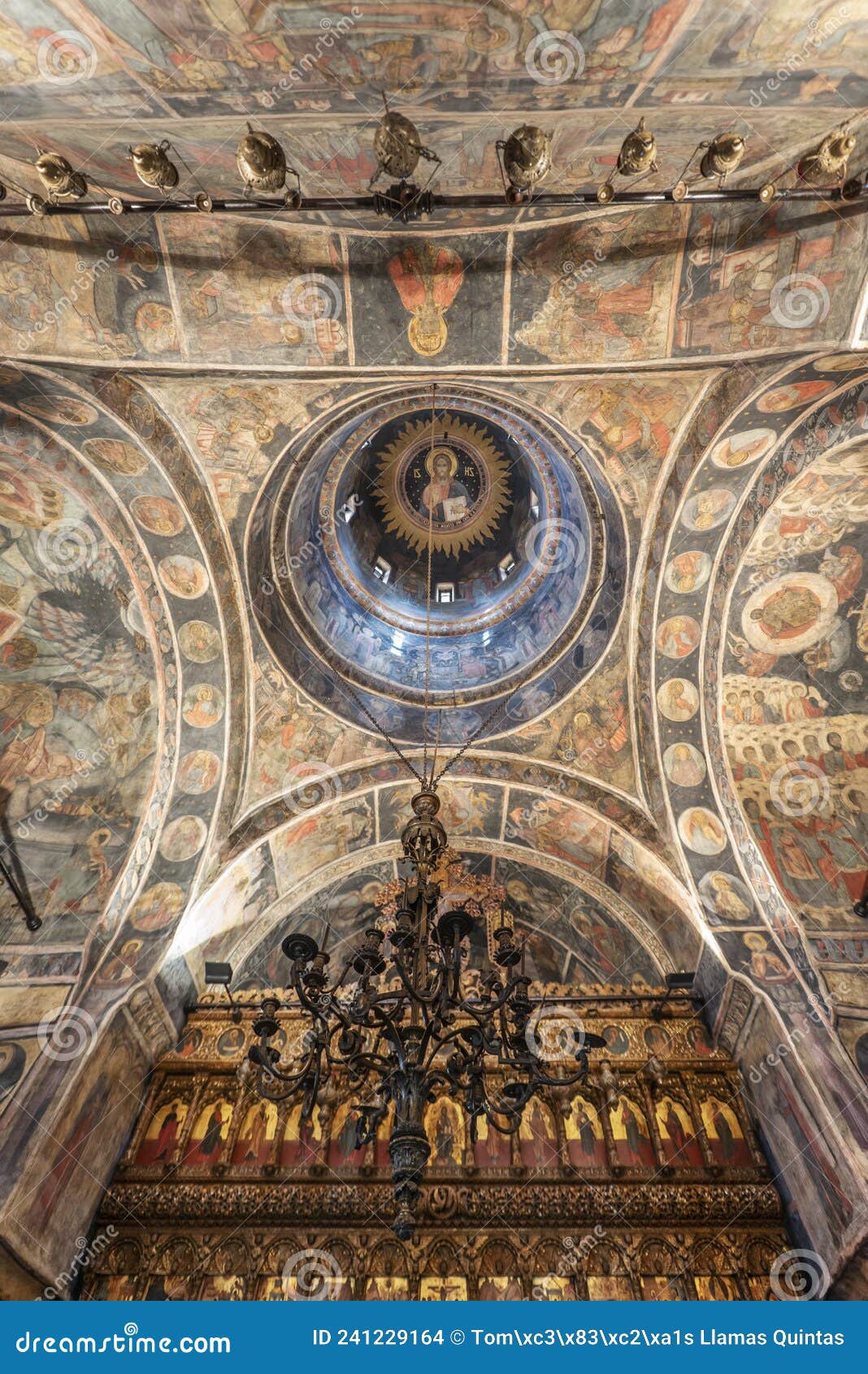 Polychrome Ceiling of an Eastern European Editorial Stock Image - Image ...