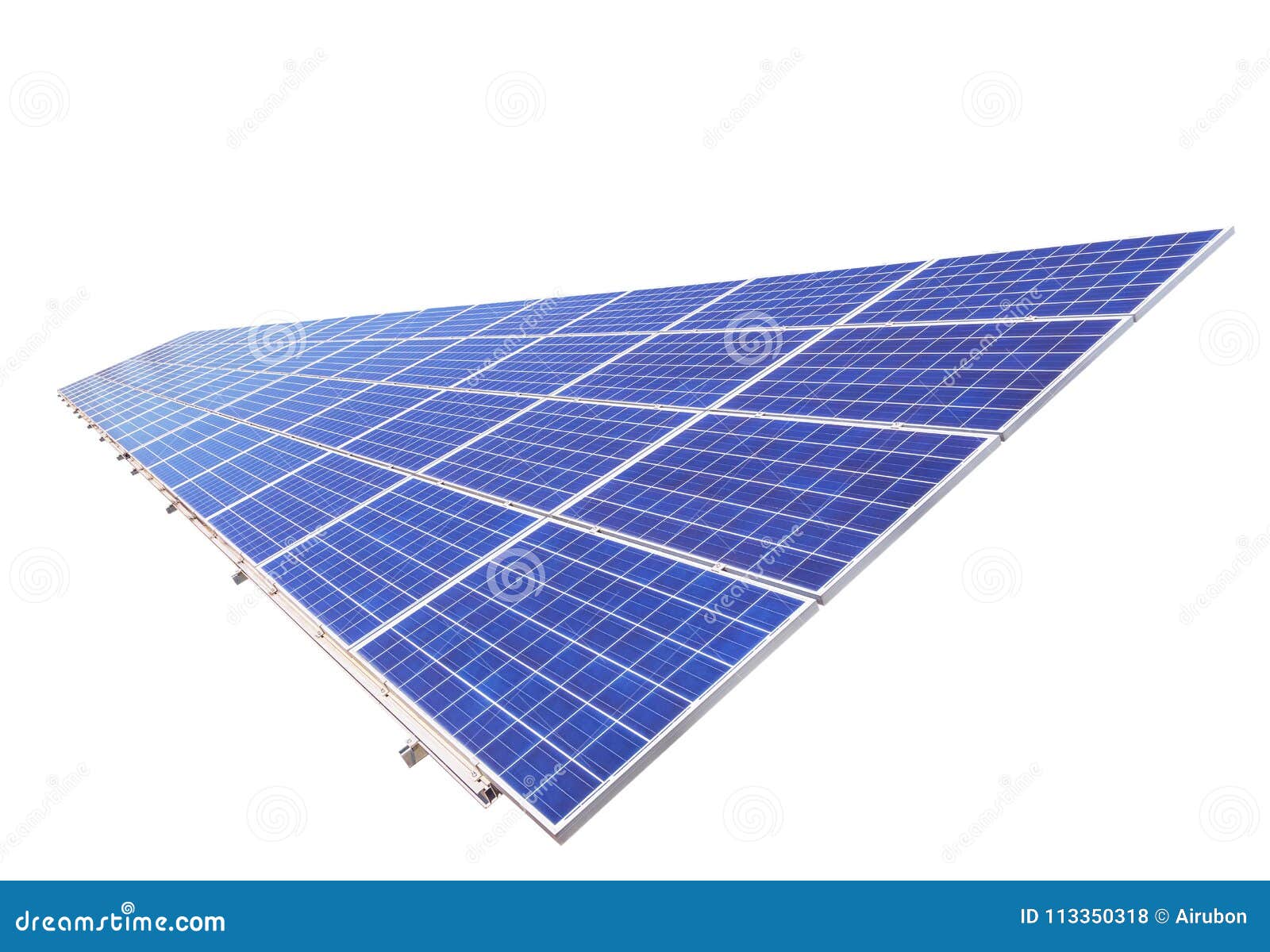 Polycrystalline Silicon Solar Cells or Photovoltaics Isolate on White ...