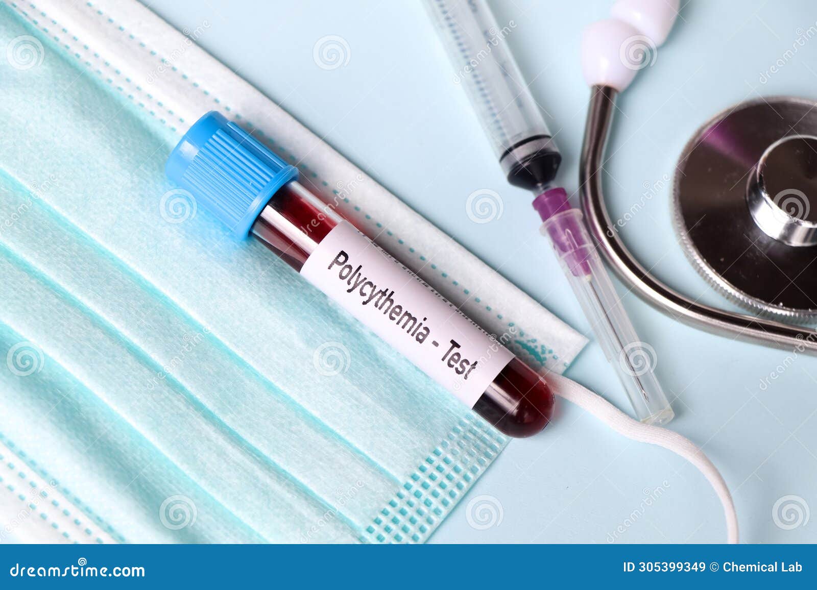 Polycythemia Test, Blood Sample To Analyze in the Laboratory Stock ...