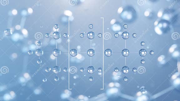 Polydimethylsiloxane Molecular Structure 3d, Flat Model, Silicon ...