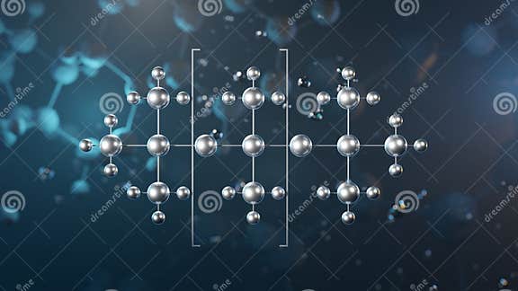 Polydimethylsiloxane Molecular Structure, 3d Model Molecule, Silicone ...