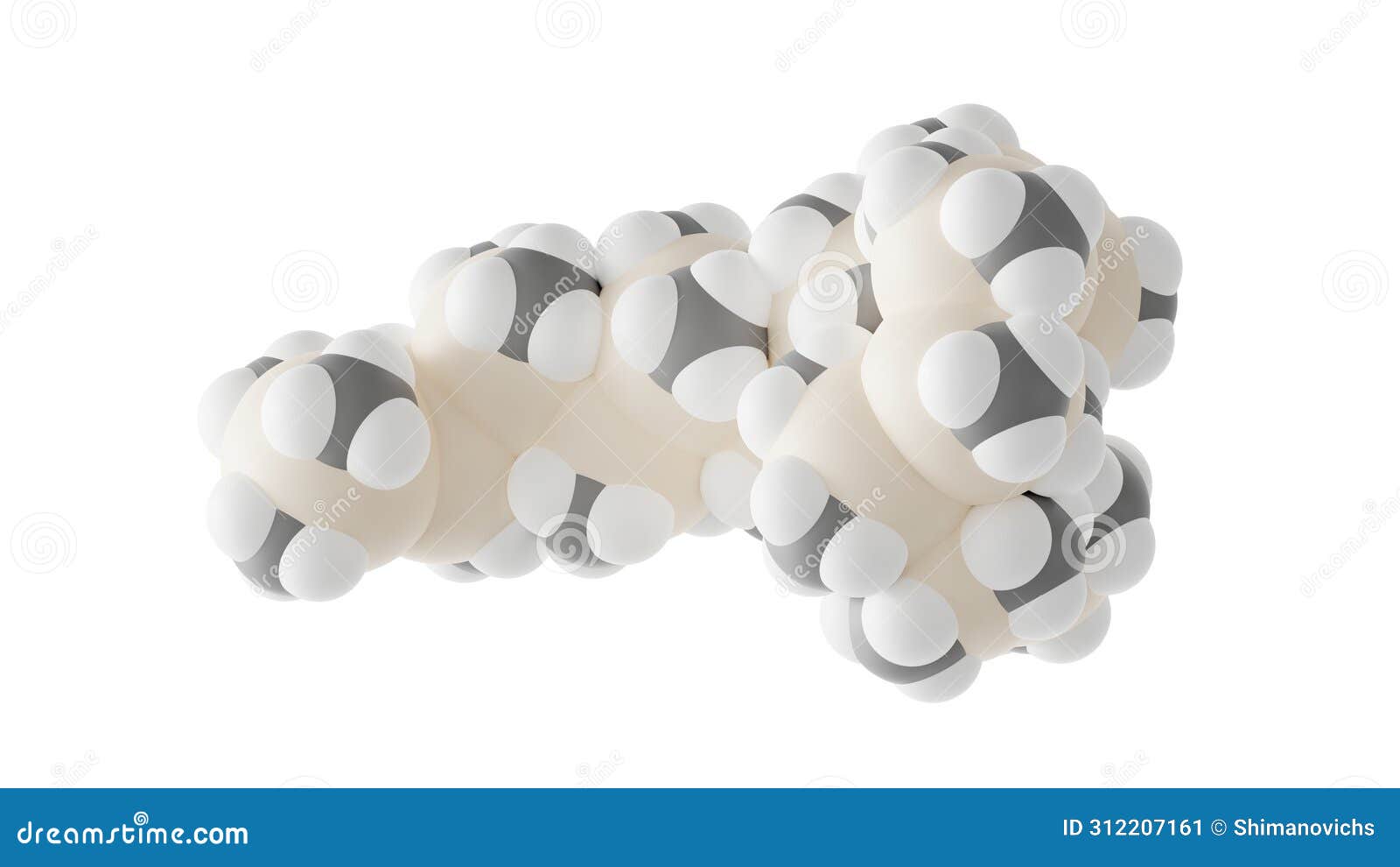 Polydimethylsiloxane Molecule, Silicone Polymer, Molecular Structure ...