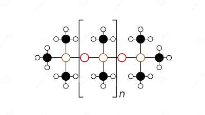 Polydimethylsiloxane Molecule, Structural Chemical Formula, Ball-and ...