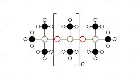 Polydimethylsiloxane Molecule, Structural Chemical Formula, Ball-and ...