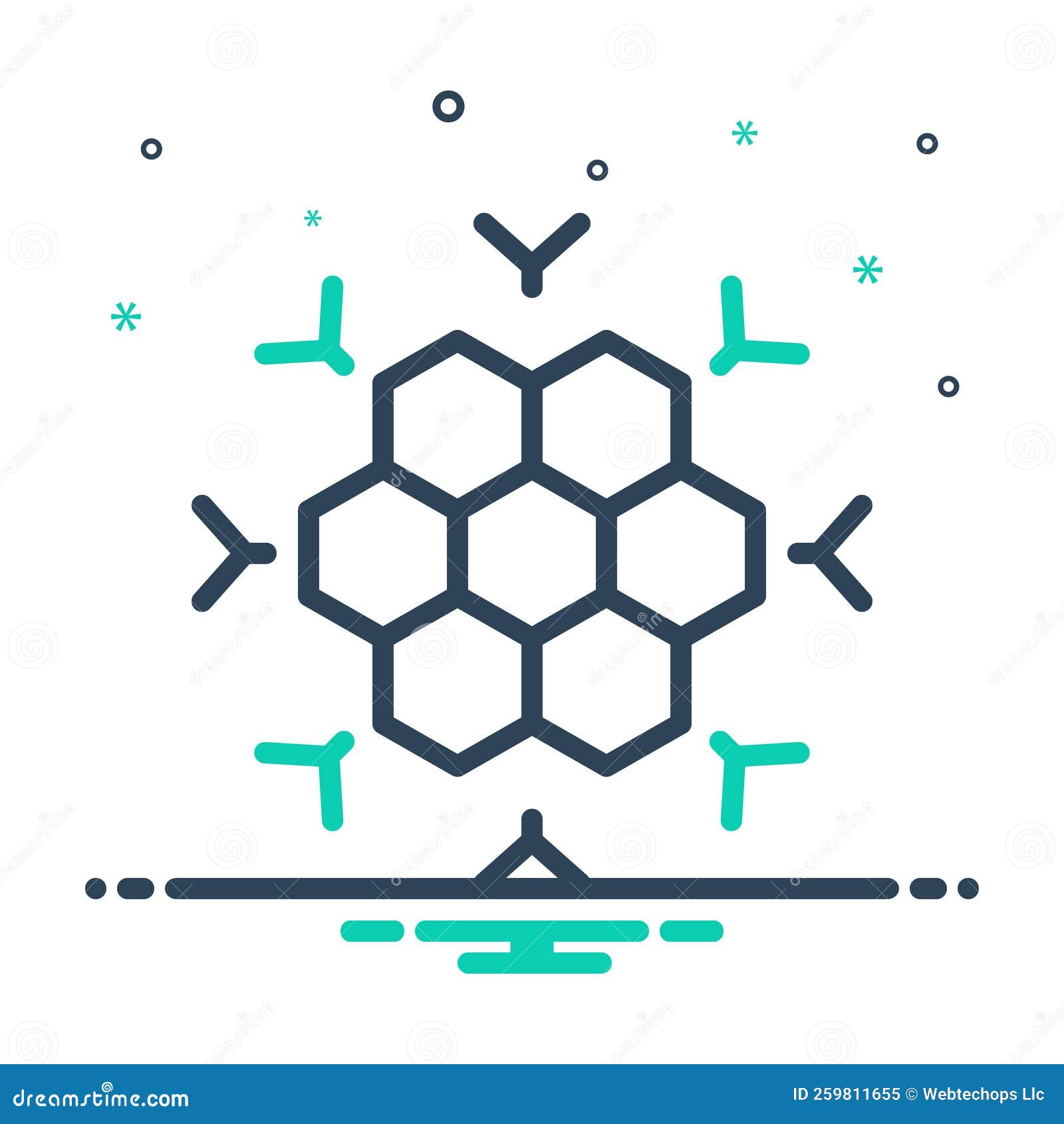 Mix Icon for Polyester, Fiber and Synthetic Stock Illustration ...