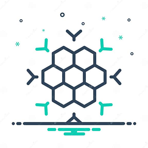 Mix Icon for Polyester, Fiber and Synthetic Stock Illustration ...