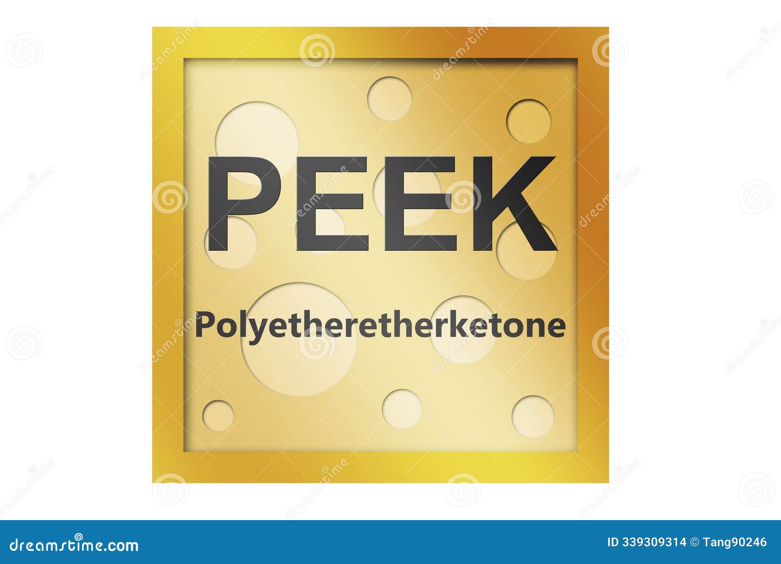 Polyetheretherketone (PEEK) Polymer Symbol Isolated Stock Illustration ...