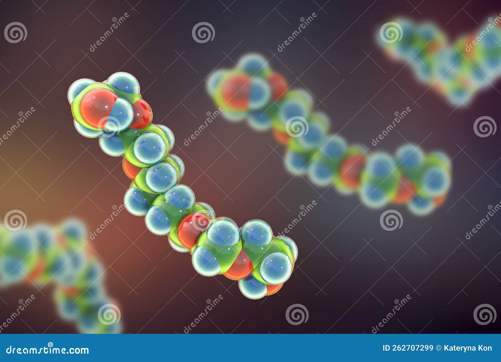 Polyethylene Glycol, Hexaethylene Glycol Molecule, 3D Illustration ...