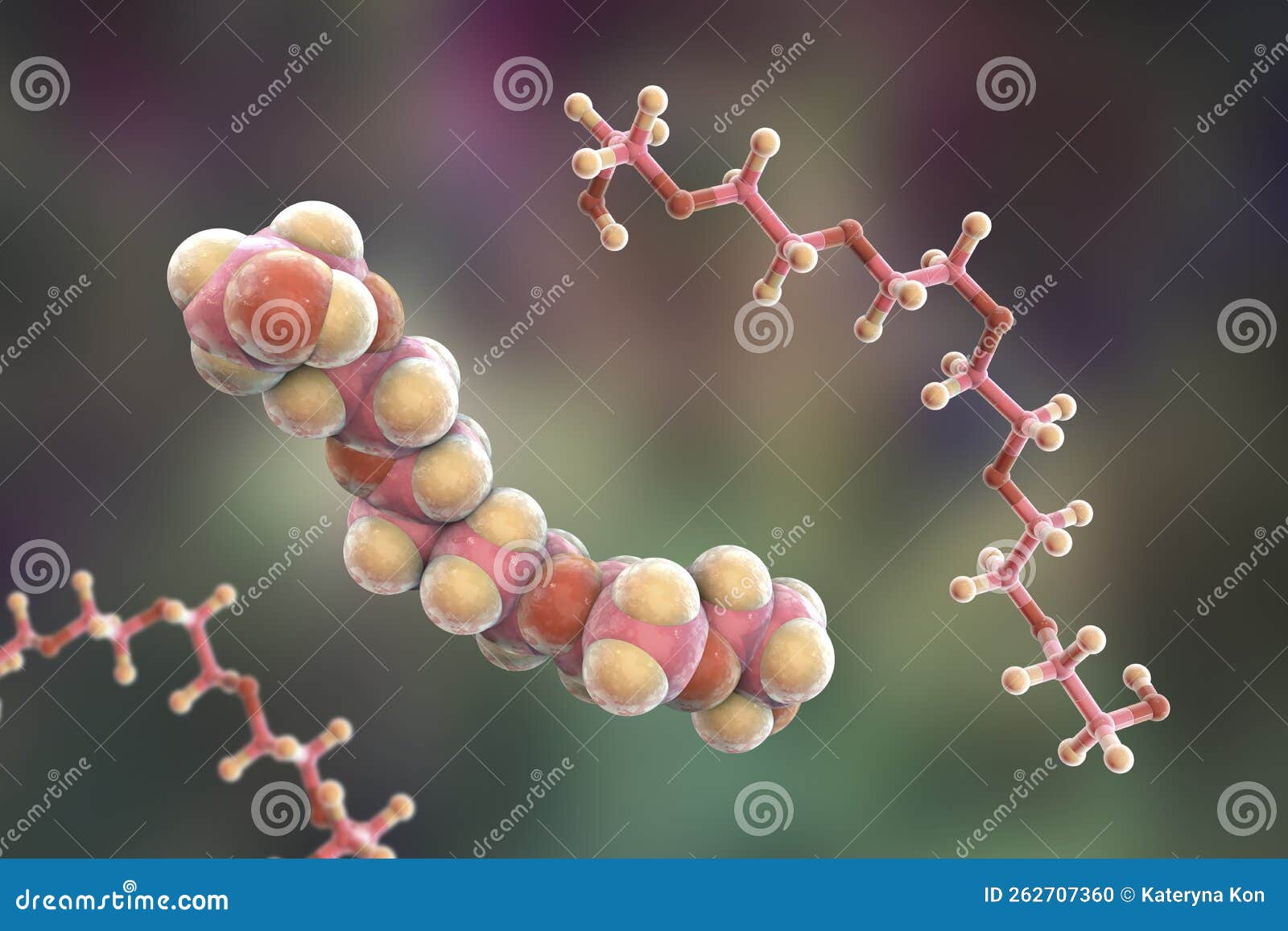 Polyethylene Glycol, Hexaethylene Glycol Molecule, 3D Illustration ...