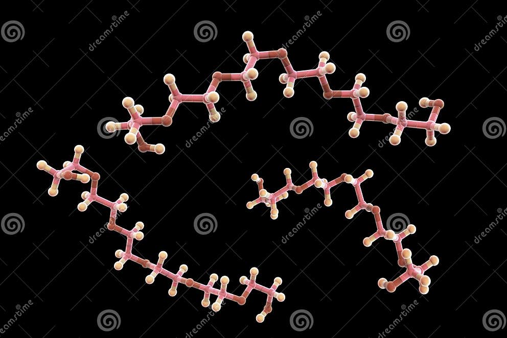 Polyethylene Glycol PEG . Hexaethylene Glycol Molecule, 3D Illustration ...
