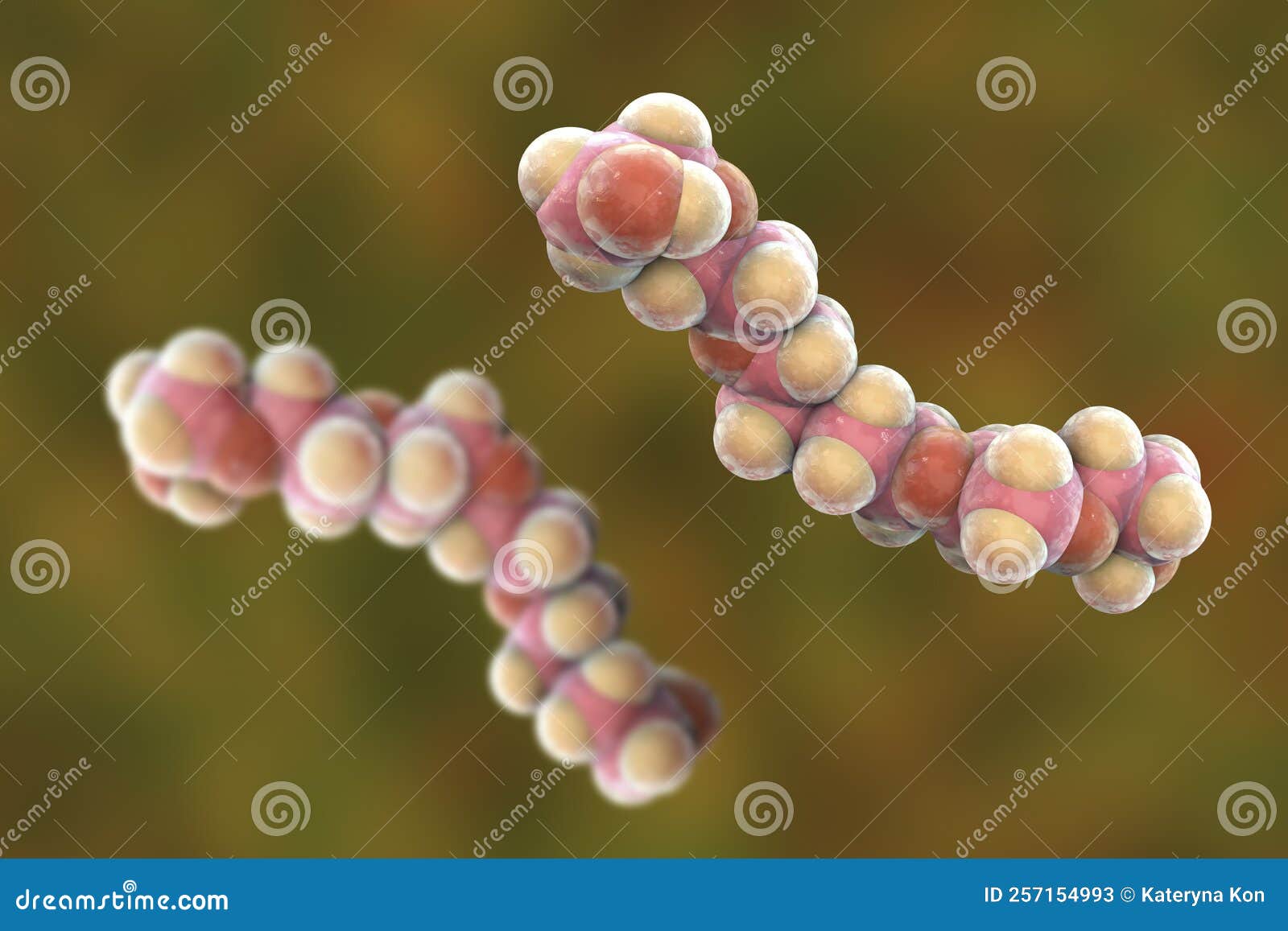 Polyethylene Glycol PEG . Hexaethylene Glycol Molecule, 3D Illustration ...