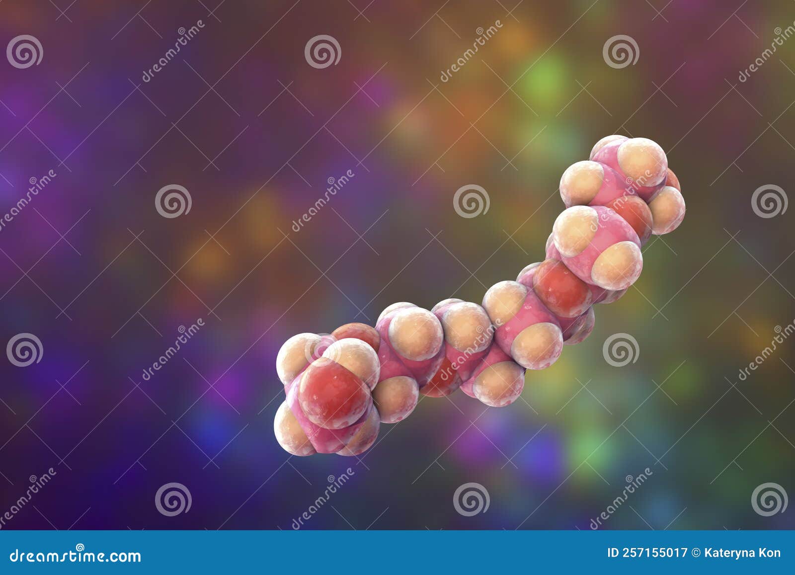 Polyethylene Glycol PEG . Hexaethylene Glycol Molecule, 3D Illustration ...