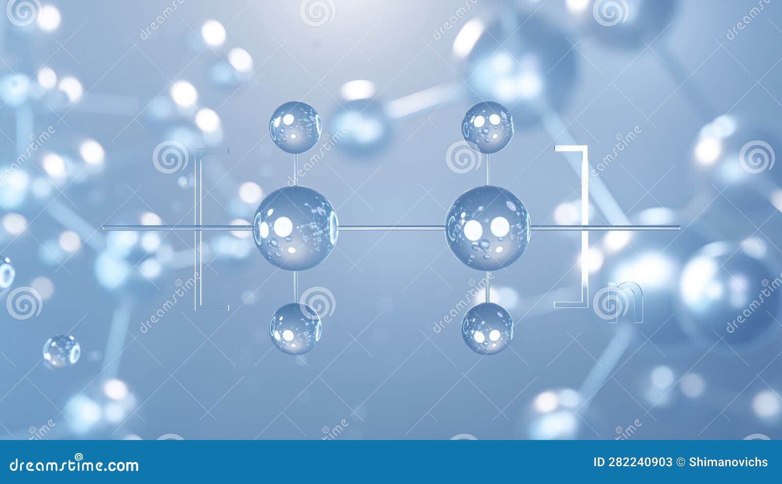 Polyethylene Molecular Structure 3d, Flat Model, Polythene, Structural ...