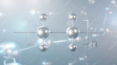 Polyethylene Molecular Structure, 3d Model Molecule, Polythene ...