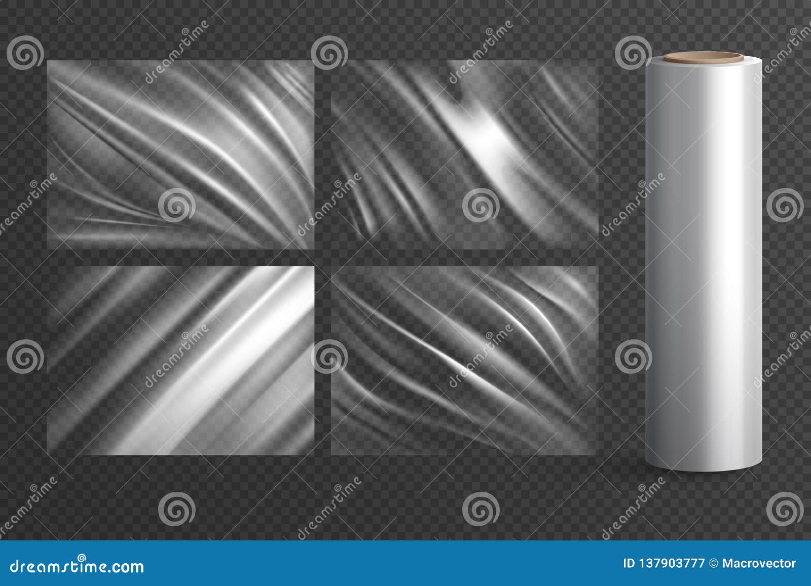 Polyethylene Packages and Plastic Roll Stock Vector - Illustration of ...