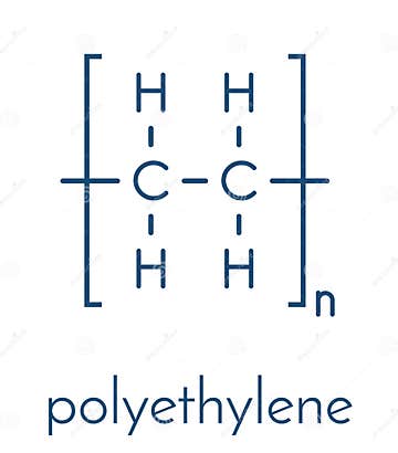 Polyethylene PE, Polythene, Polyethene Plastic, Chemical Structure ...