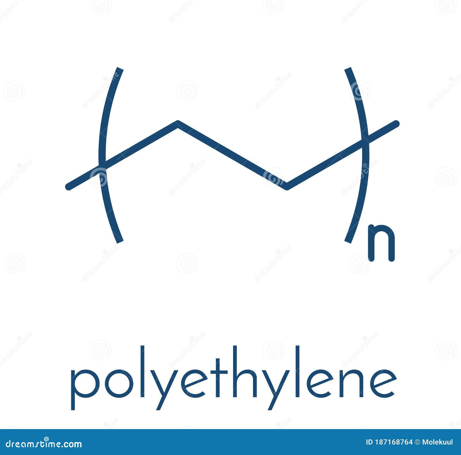 Polyethylene PE, Polythene, Polyethene Plastic, Chemical Structure ...