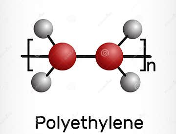 Polyethylene, Polythene, PE, Polyethene, Poly(methylene) Molecule. it ...