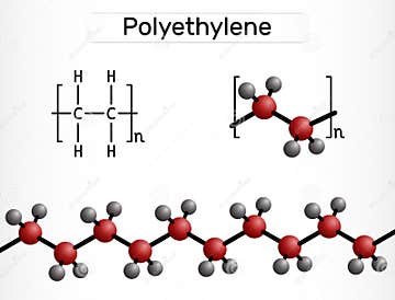 Polyethylene, Polythene, PE, Polyethene, Poly(methylene) Molecule ...