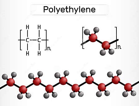 Polyethylene, Polythene, PE, Polyethene, Poly(methylene) Molecule ...
