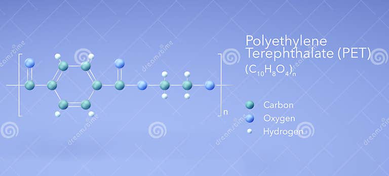 Polyethylene Terephthalate, Pet, PETE, Molecular Structures, 3d ...
