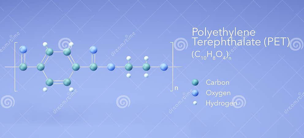 Polyethylene Terephthalate, Pet, PETE, Molecular Structures, 3d ...