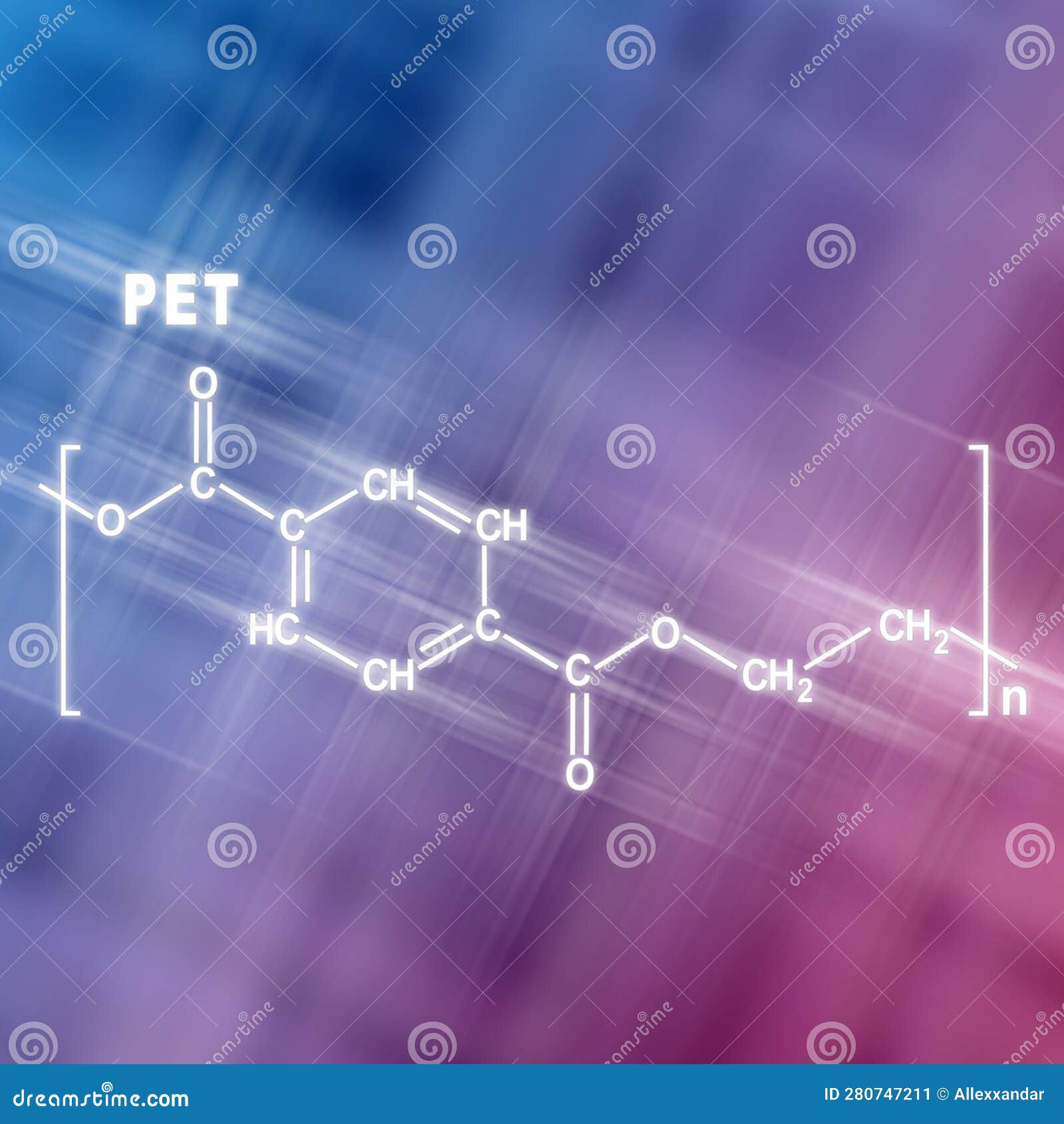 Polyethylene Terephthalate or PET Structural Chemical Formula Stock ...