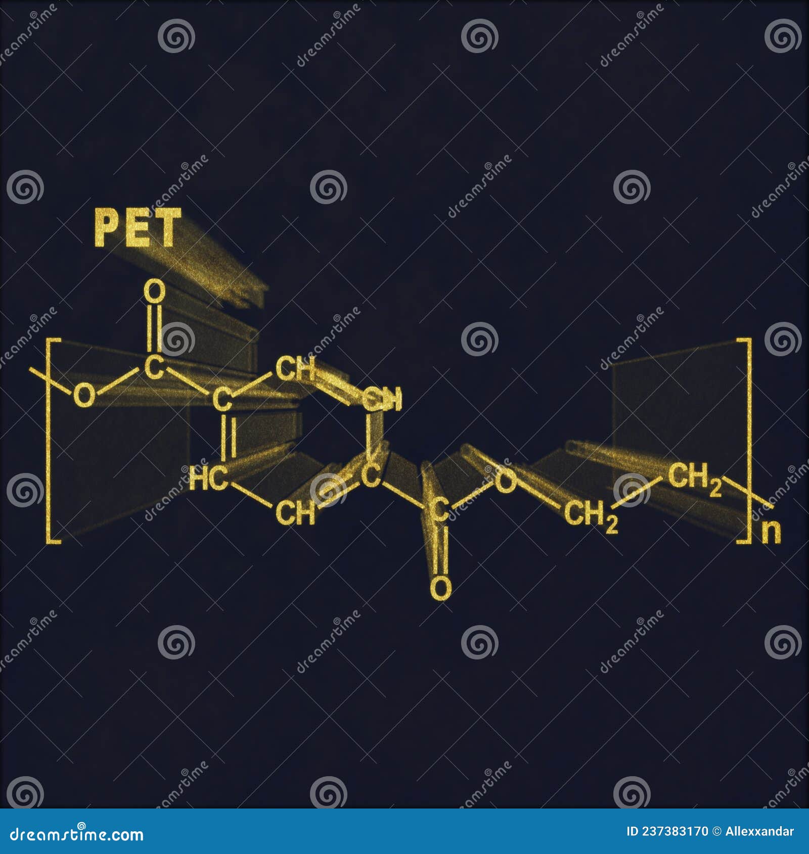 Polyethylene Terephthalate or PET Structural Chemical Formula Stock ...
