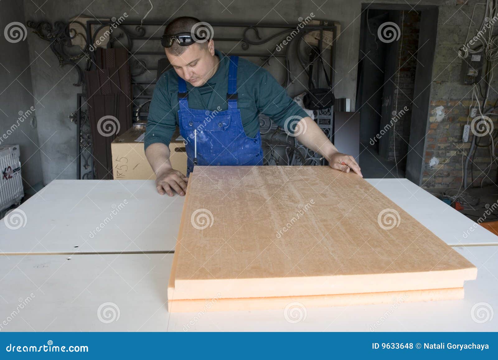 Polyfoam stock photo. Image of worker, tool, element, builder - 9633648