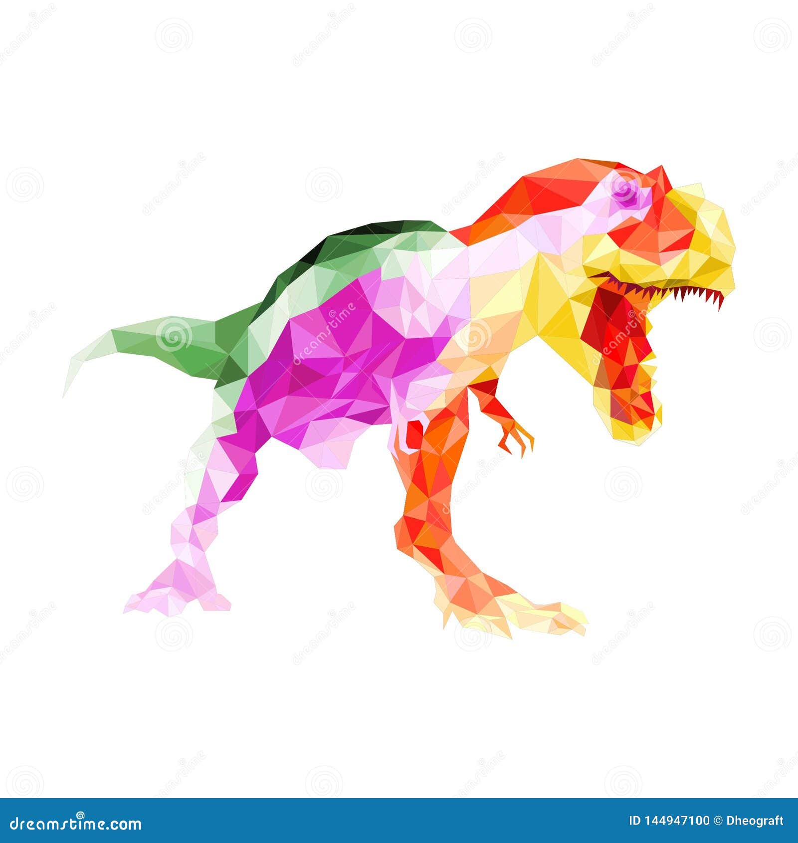 Dinosaurus, Polygonal Art Vector Illustration | CartoonDealer.com ...